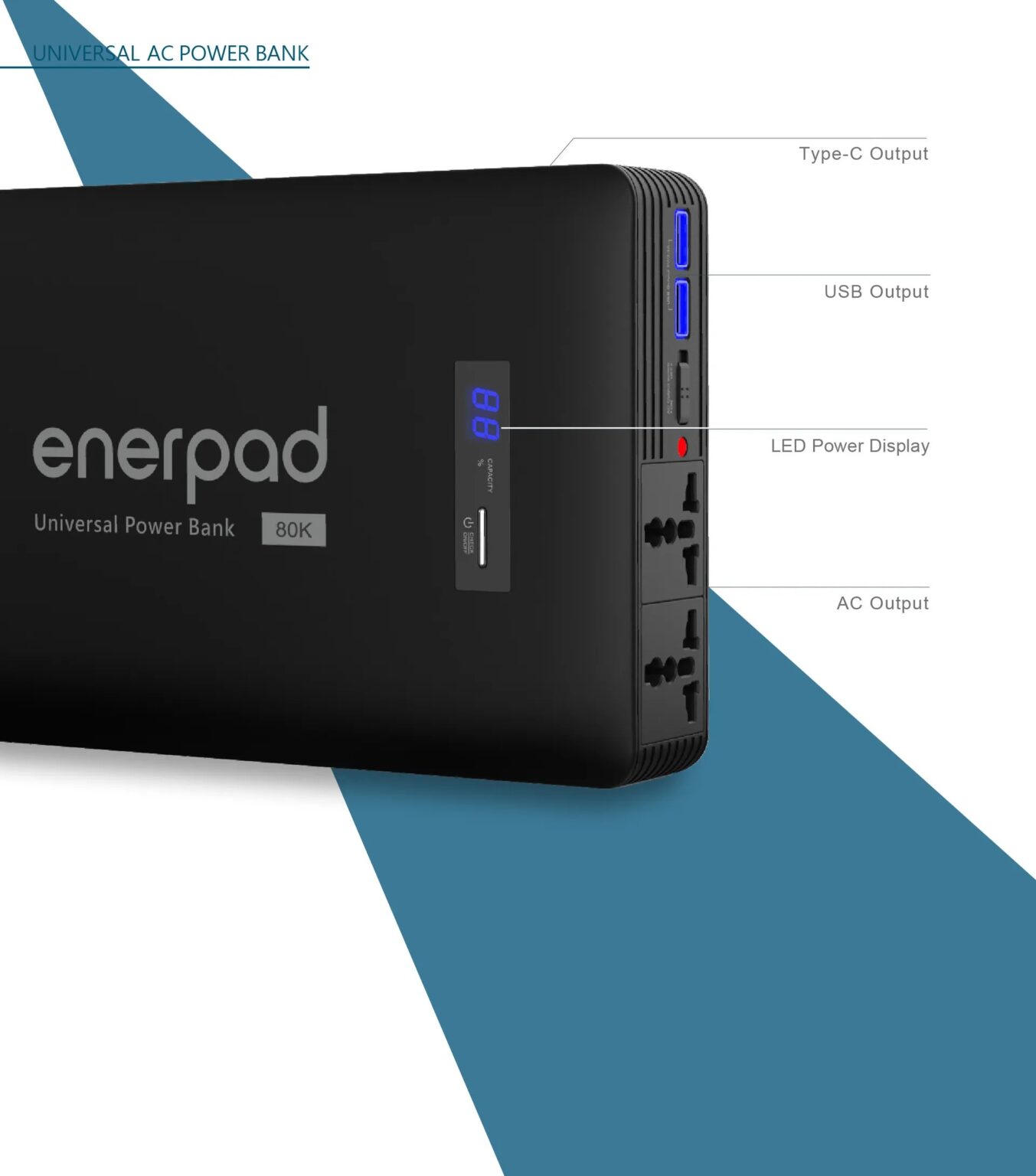 Universal Portable Power Bank-AC-80K | Samlife Tech. Co., Ltd.